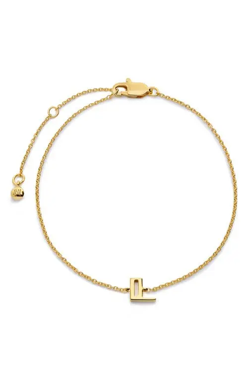 Monica Vinader Initial Chain Bracelet - 18k Gold Vermeil L