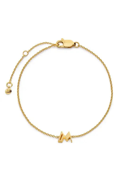 Monica Vinader Initial Chain Bracelet - 18k Gold Vermeil M