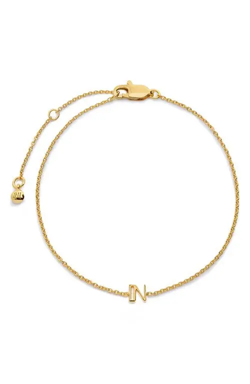 Monica Vinader Initial Chain Bracelet - 18k Gold Vermeil N