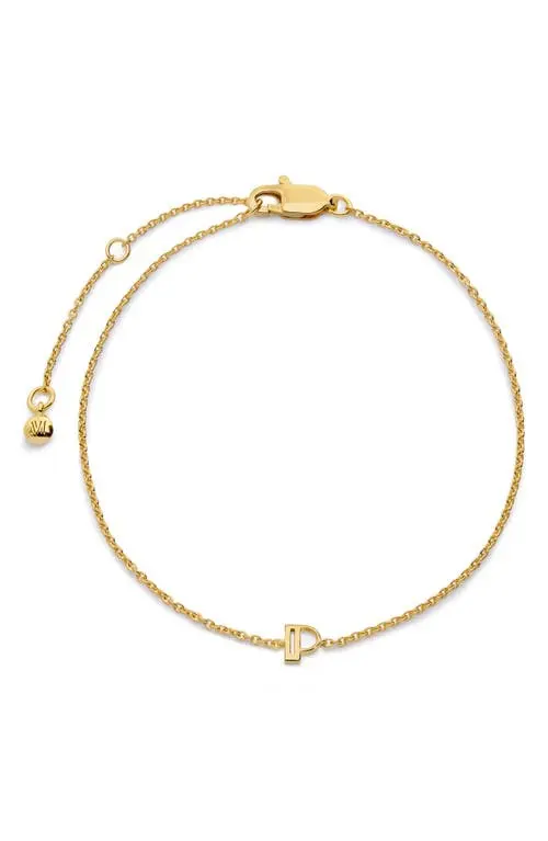 Monica Vinader Initial Chain Bracelet - 18k Gold Vermeil P