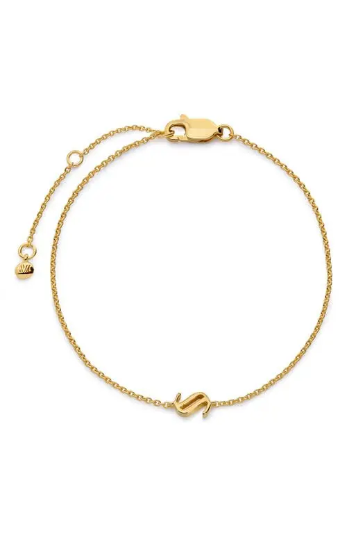 Monica Vinader Initial Chain Bracelet - 18k Gold Vermeil S