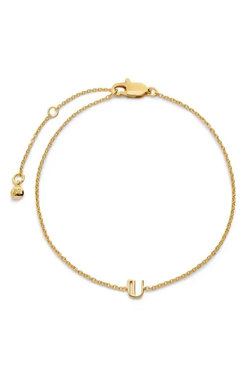Monica Vinader Initial Chain Bracelet - 18k Gold Vermeil U