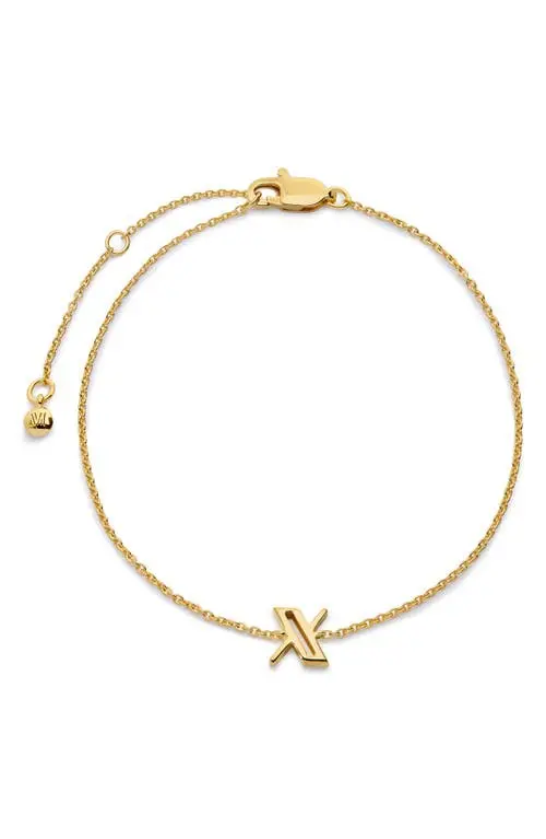 Monica Vinader Initial Chain Bracelet - 18k Gold Vermeil X