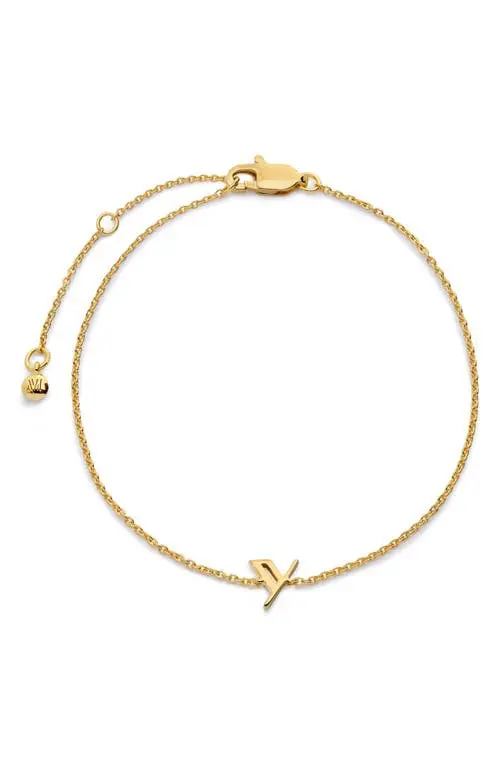 Monica Vinader Initial Chain Bracelet - 18k Gold Vermeil Y