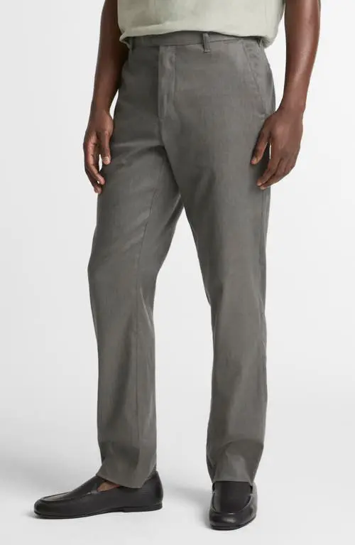 Vince Owen Linen & Cotton Blend Extended Tab Pants - Slate