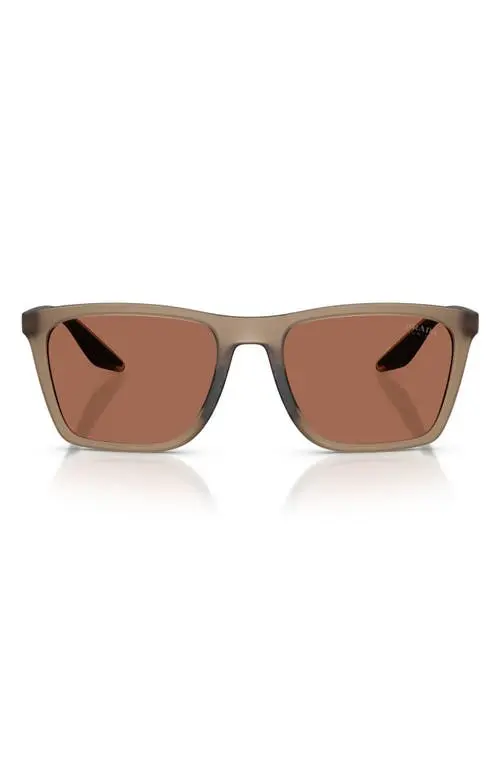 Prada 56mm Pillow Sunglasses - Brown Frosted/brown Tuning