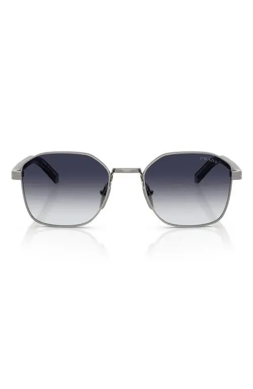 Prada 53mm Square Sunglasses - Gunmetal/grey Gradient