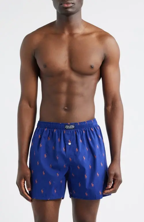 Polo Ralph Lauren Woven Cotton Boxers - Boston Royal Spring Melon