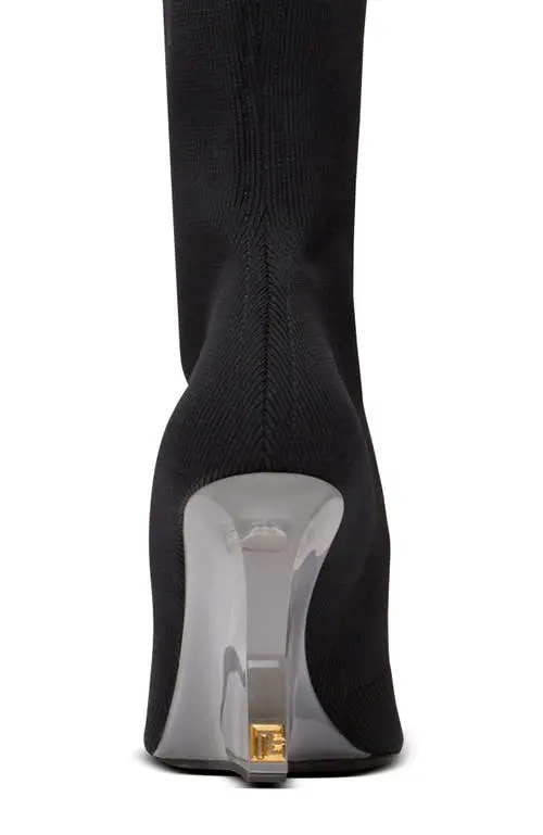Balmain Wedge Knit Thigh-high Boots