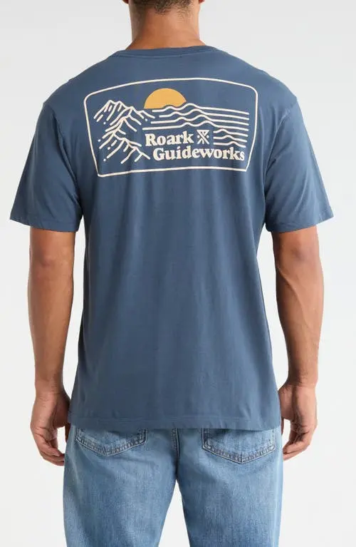 ROARK Earth Sea Graphic Regular Fit T-shirt - Navy