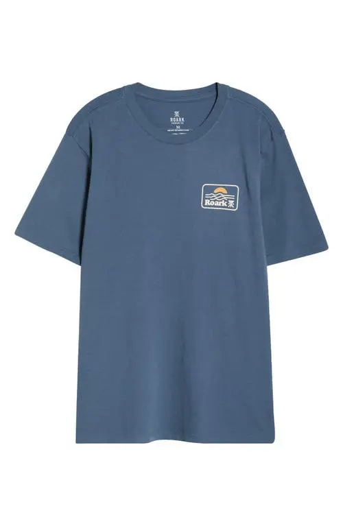 ROARK Earth Sea Graphic Regular Fit T-shirt - Navy