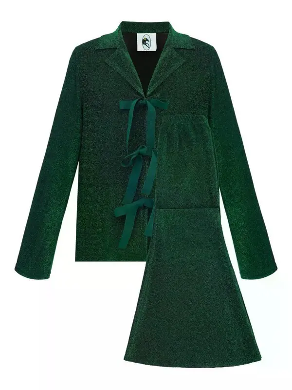 Sleeper Stardust Ribbon Lounge Suit - Green