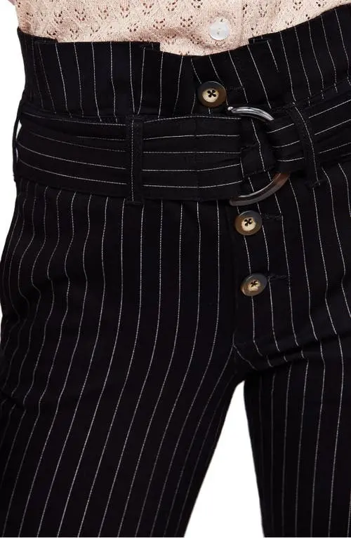 Free People Montella Pinstripe Crop Skinny Pants