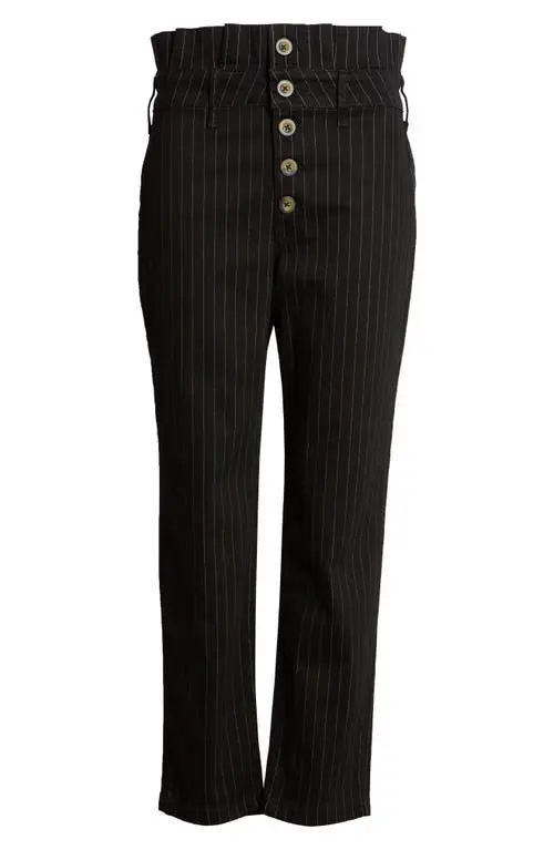 Free People Montella Pinstripe Crop Skinny Pants