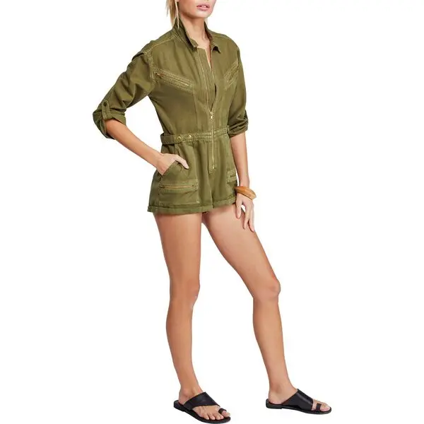 Free People Isla Romper - Olive