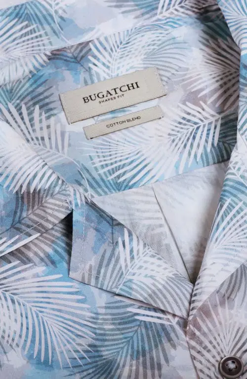 Bugatchi Jackson Palm Leaf Print Camp Shirt