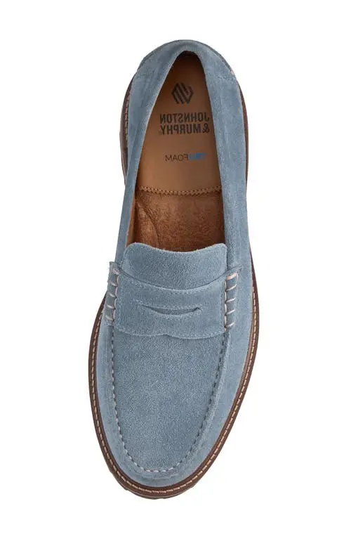 Johnston & Murphy Collier Penny Loafer - Denim Suede