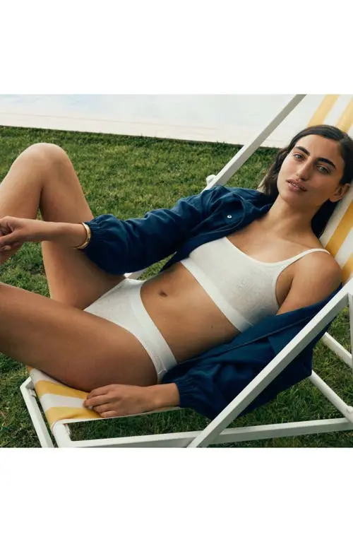 Lacoste Textured Bikini Briefs - Flour