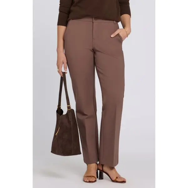 NYDJ Bella Sculpt-her™ Marilyn Straight Leg Pants - Deep Taupe