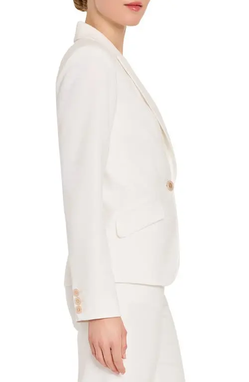 TAHARI ASL One-button Bouclé Blazer