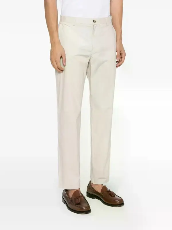 Sandro Poplin Cotton Trousers - Neutrals