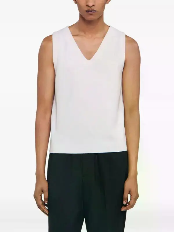 Sandro V-neck Knitted Tank Top