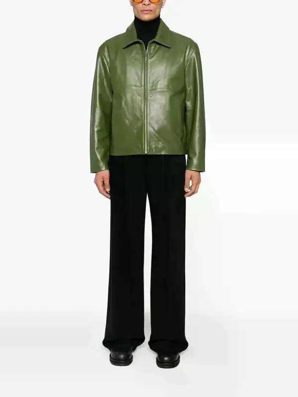 Sandro Zip-front Leather Jacket