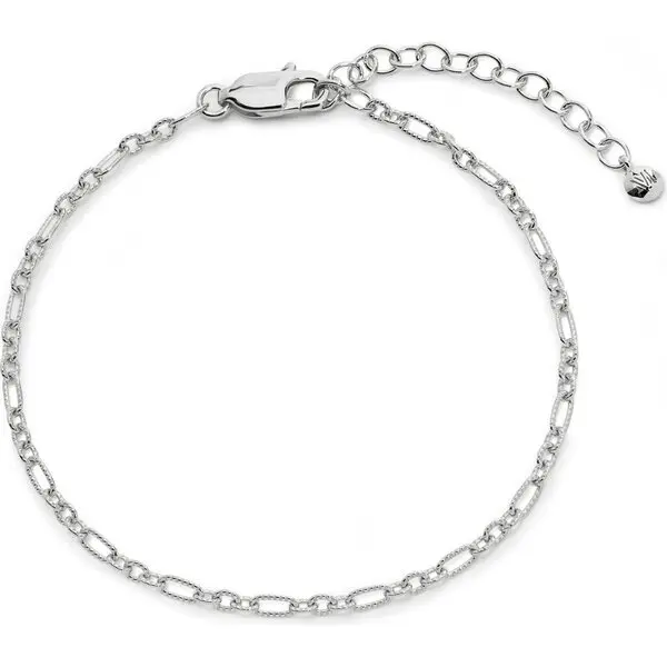 Monica Vinader Textured Chain Link Bracelet - Sterling Silver