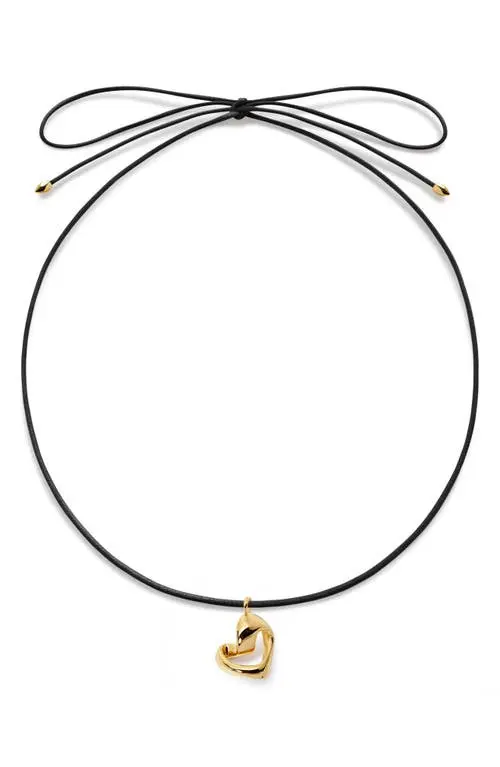 Monica Vinader Infinity Heart Cord Necklace - 18k Gold Vermeil