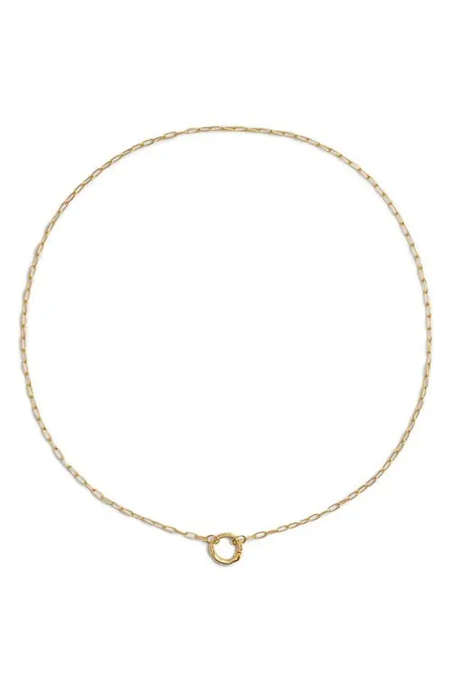 Monica Vinader Oval Link Chain Charm Necklace - 18k Gold Vermeil