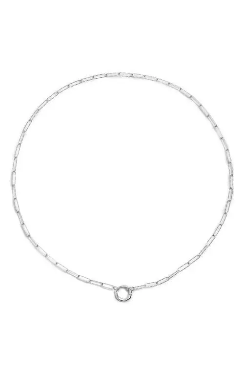 Monica Vinader Capture Alta Textured Chain Necklace - Sterling Silver