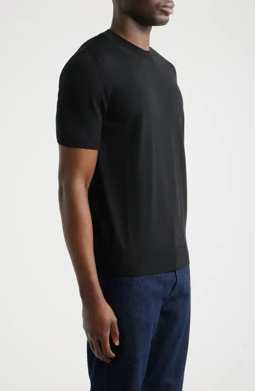 BOSS Umauro Wool Knit T-shirt - Black