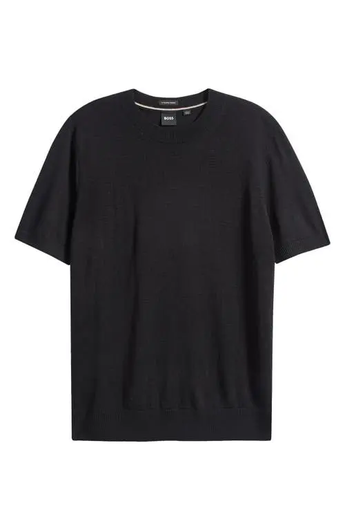 BOSS Umauro Wool Knit T-shirt - Black