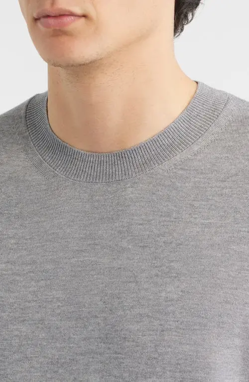 BOSS Umauro Wool Knit T-shirt - Silver