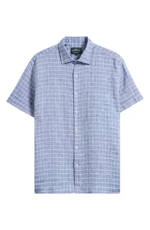 Rodd & Gunn Croftview Check Short Sleeve Linen & Cotton Button-up Shirt