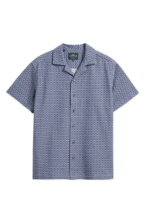 Rodd & Gunn Knightsbridge Geometric Embroidery Cotton Camp Shirt