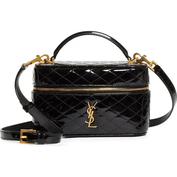 Saint Laurent Gaby Quilted Leather Vanity Case