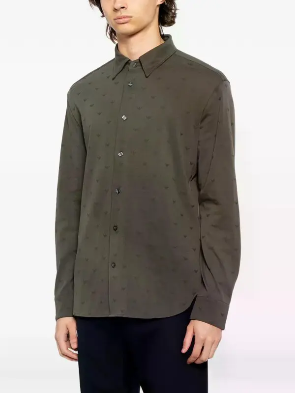 Emporio Armani Monogram Shirt - Green
