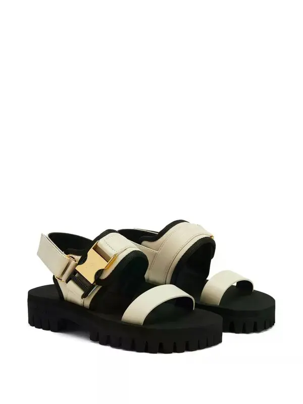 GIUSEPPE ZANOTTI Shyan Chunky Leather Sandals - Neutrals
