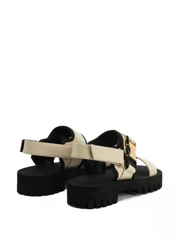 GIUSEPPE ZANOTTI Shyan Chunky Leather Sandals - Neutrals