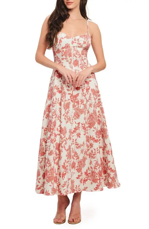 FLYING TOMATO Floral Print Midi Sundress