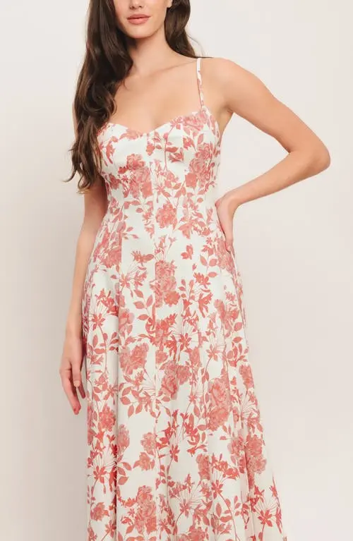 FLYING TOMATO Floral Print Midi Sundress