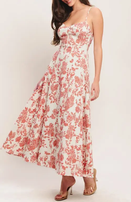 FLYING TOMATO Floral Print Midi Sundress