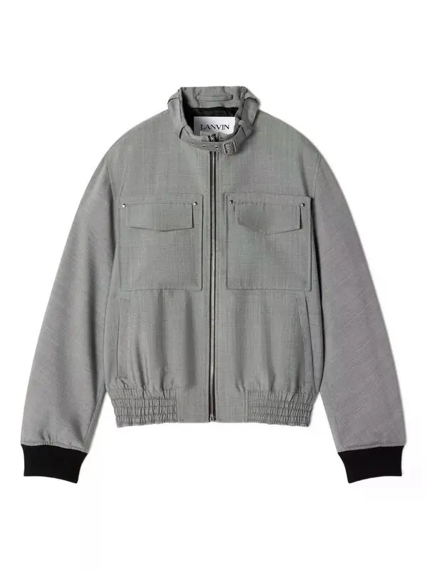 LANVIN Zip-up Chest-pockets Jacket - Grey