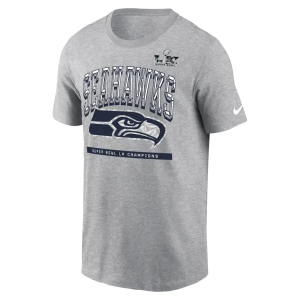 Nike Seattle Seahawks Super Bowl Lx Champions Ice Classic Roster Nfl T-shirt - Grey