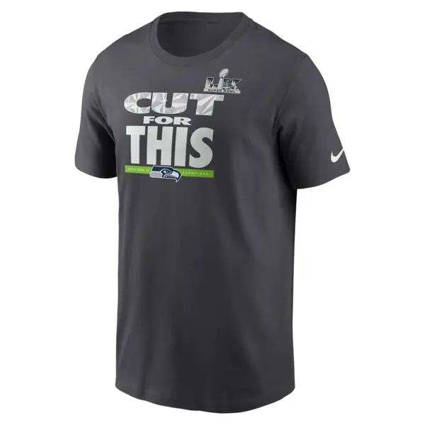 Nike Seattle Seahawks Super Bowl Lx Champions Pickoff Move Parade Nfl T-shirt - Grey