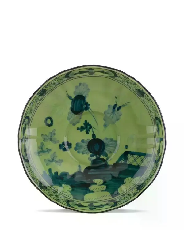 GINORI 1735 Floral Tea Saucer - Green