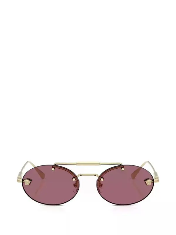 Versace Oval-frame Sunglasses - Gold