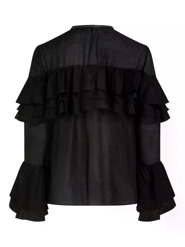Karl Lagerfeld Ruffled Tie Blouse