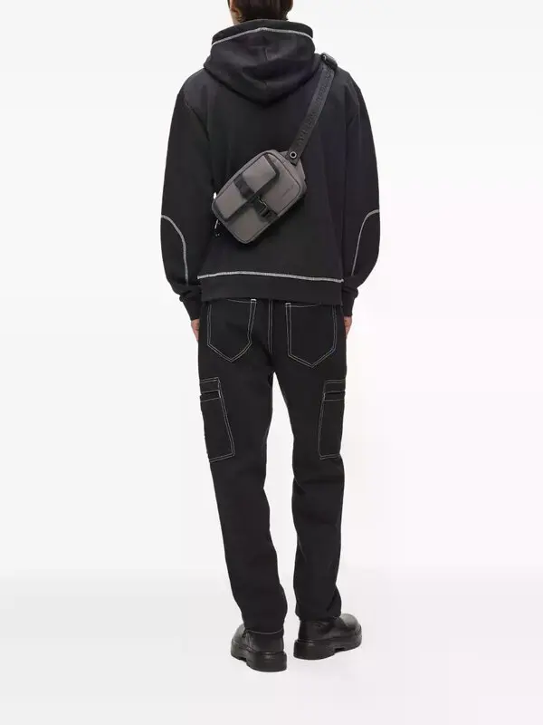Karl Lagerfeld Strap Buckle Messenger Bag